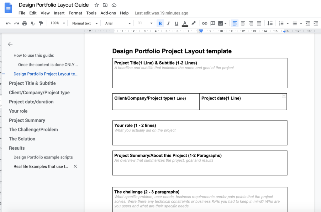 Design Portfolio Layout Guide